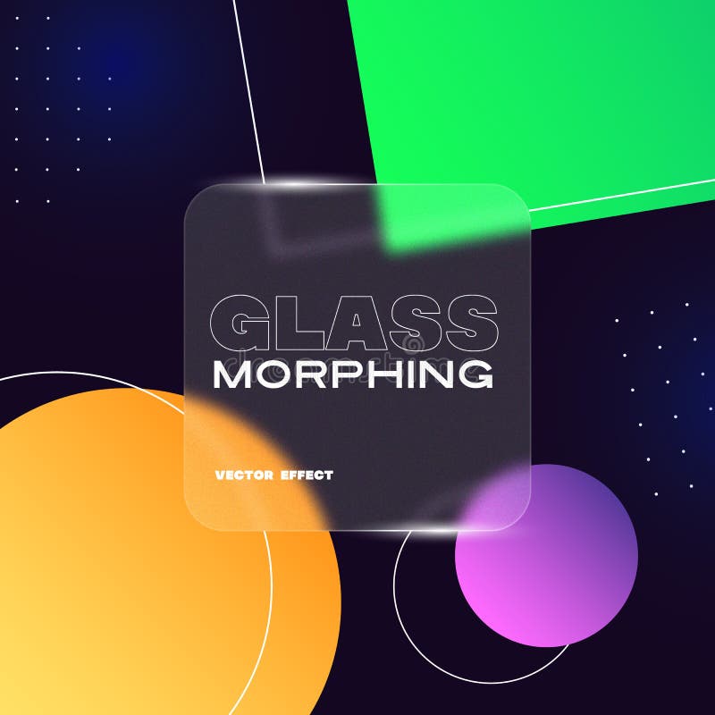 Abstract Background in Glass-morphism Style Stock Vector - Illustration ...