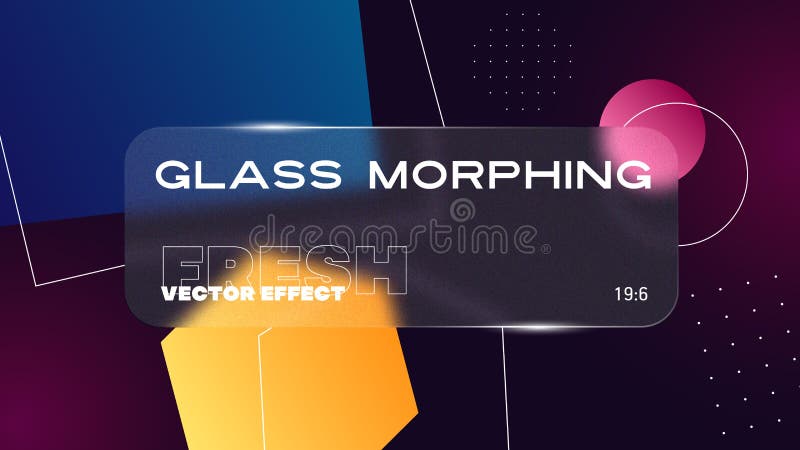 Abstract Background in Glass-morphism Style Stock Vector - Illustration ...