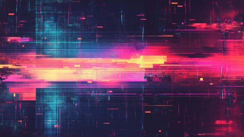 Abstract Glitch Art Background.Digital Distortion Stock Illustration ...
