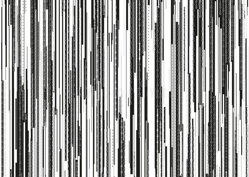 Abstract Background with Glitched Vertical Stripes, Stream Line Binary ...