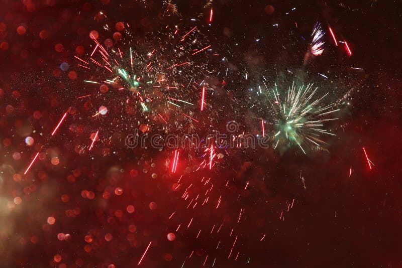 Abstract Background, Glitter Lights and Firework Overlay Stock Photo ...
