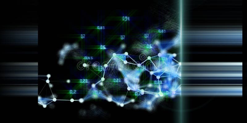 Abstract Background of Glow Polygonal Concept of Big Data. Business and ...