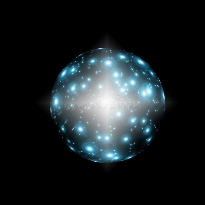 Abstract Background. Abstract Glowing Ball, Communication Lines ...