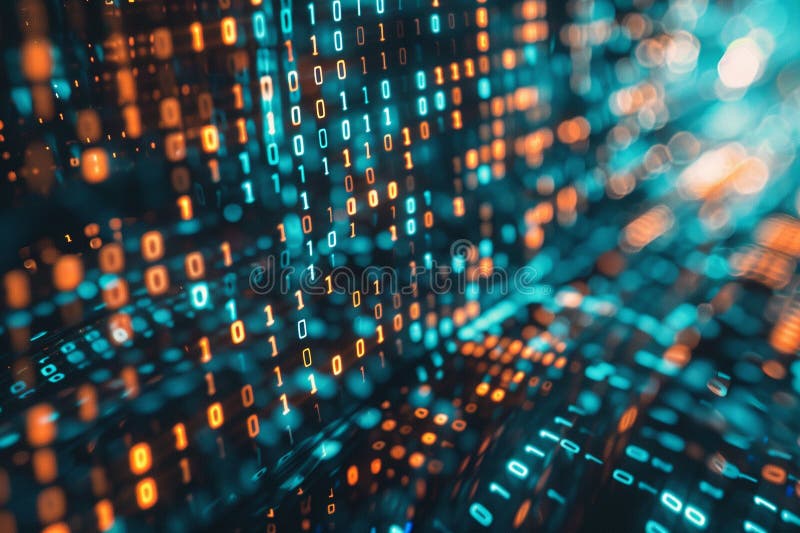 Binary Code Abstract Background Stock Illustration - Illustration of ...