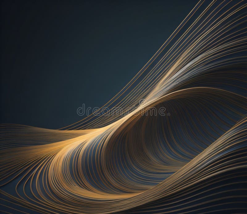 Abstract Background with Glowing Floating Lines. Stock Illustration ...