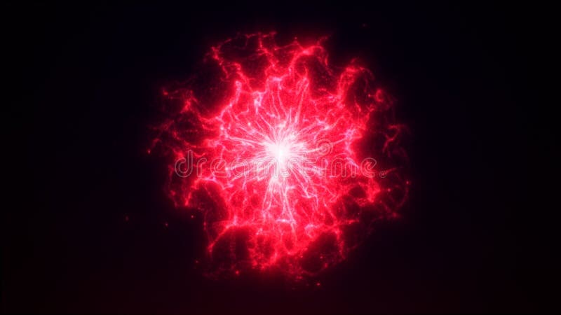 Abstract Background Glowing Flow of Red Energy from Particles and Waves ...