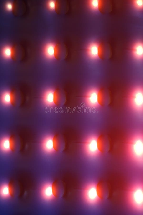 Abstract Background with Glowing Light Bulbs or LEDs. Stock Image ...