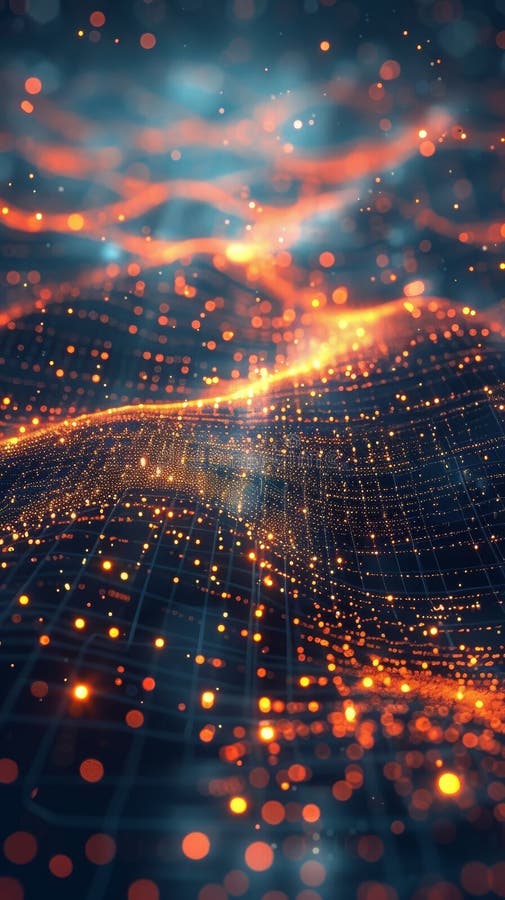 Abstract Background with Glowing Lights Stock Image - Image of ...