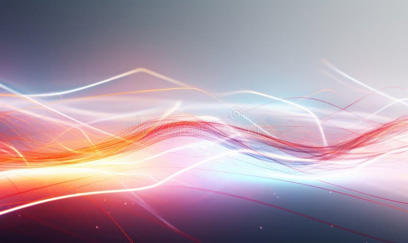 Abstract Background with a Glowing Wavy Lines and Space for Text Stock ...
