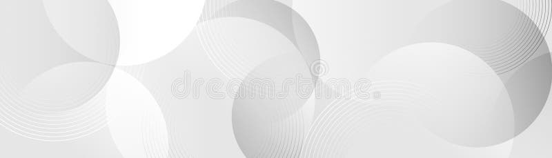 Abstract Background with Glowing White Circle Curve Geometric Lines ...
