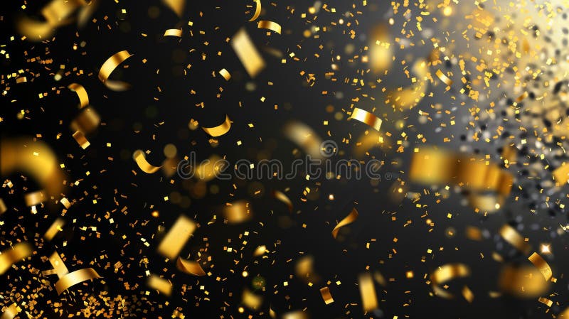 An Abstract Background of Gold Confetti for a Party Celebration. Stock ...