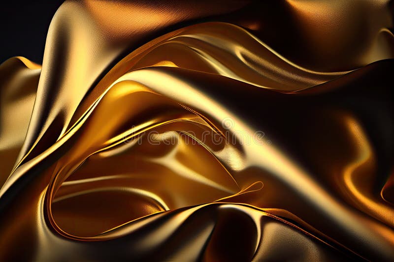 Abstract Background Gold Flying Silk Fabric Wind Cloth Wallpaper Stock ...