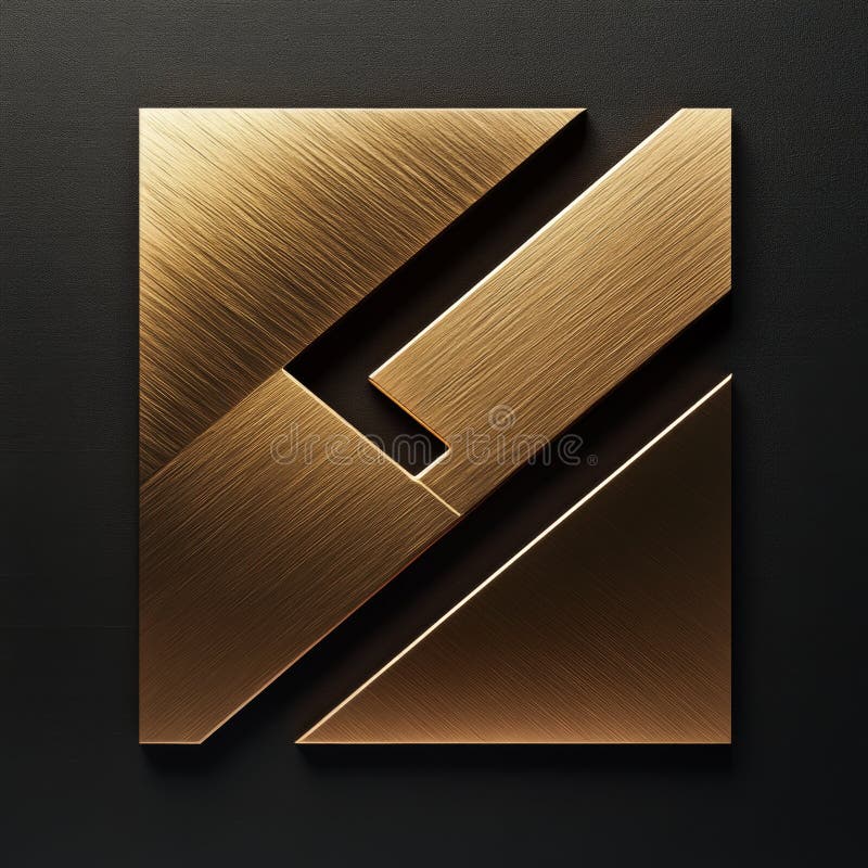 Gold Geometric Shape Abstract Background Stock Image - Image of ...