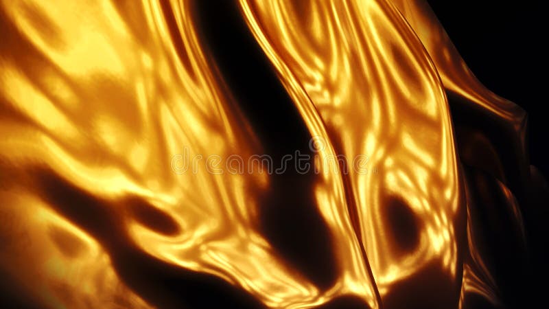 Abstract Background with Gold Glossy Surface, Dynamic Surface. Stock ...