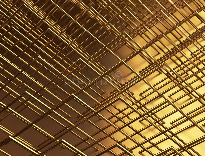 Abstract Background Gold Metal Diagonal Lines Stock Illustration ...