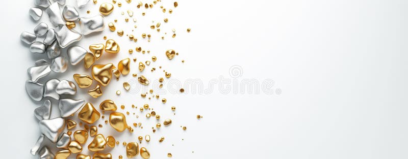 Gold and Silver Stones Background Stock Image - Image of element ...