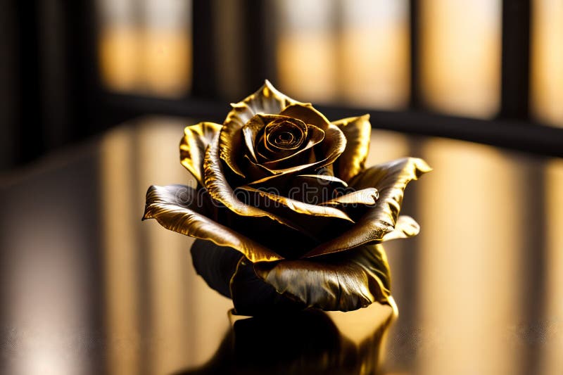 Abstract Background with Golden Flower Close Up View Stock Illustration ...