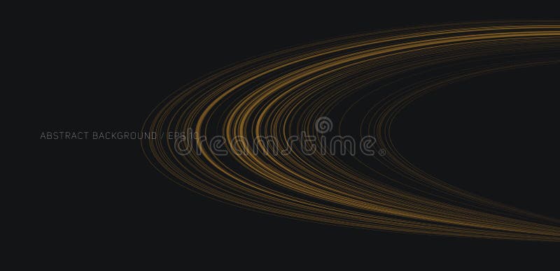 Abstract Background with Golden Lines Forming Sphere As Planet Ring in ...