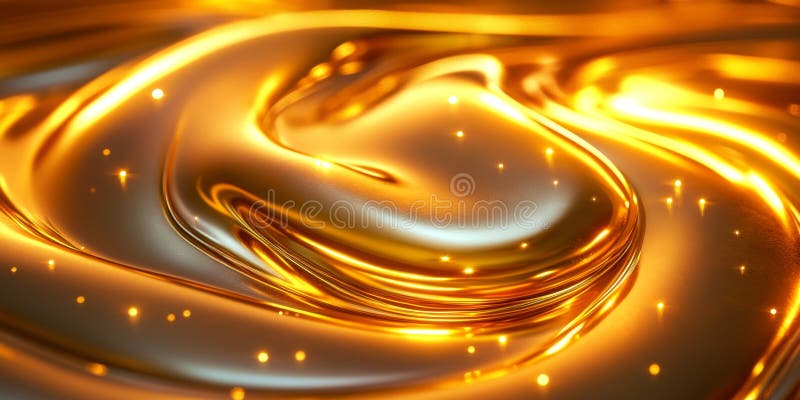 Abstract Background of Golden Liquid Surface, Luxury and Elegant Style ...