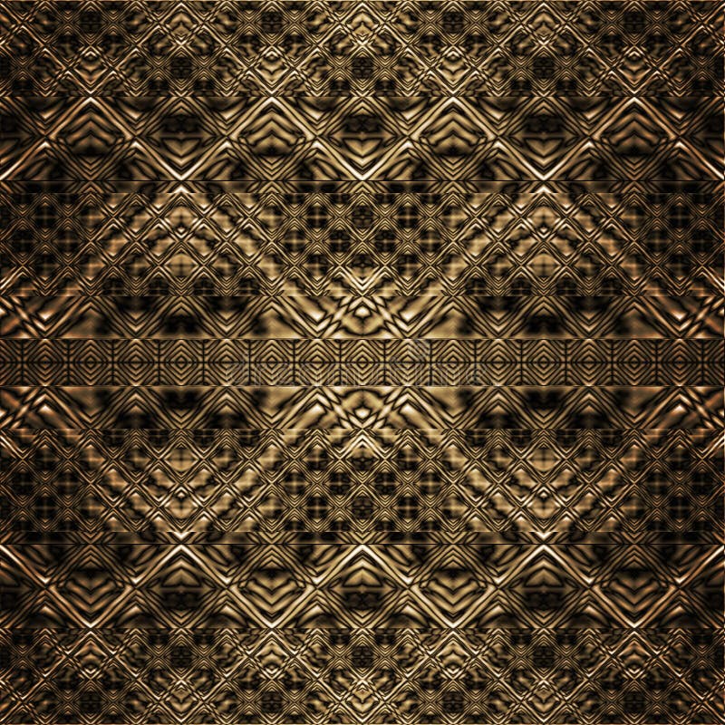 Abstract Background with Golden Repeating Elements. Oriental Classic ...