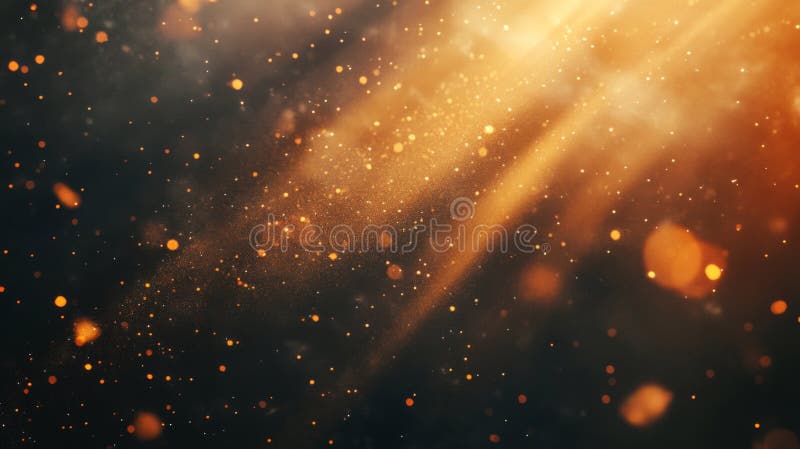 Abstract Background with Golden Sparkle and Light Rays Stock ...