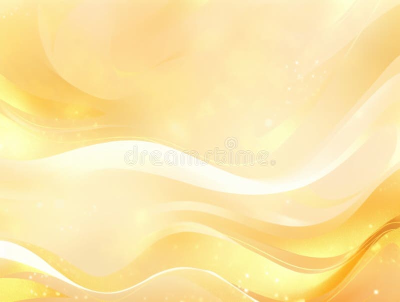 Abstract Background with Golden Yellow Wave and Bokeh Background, Ai ...