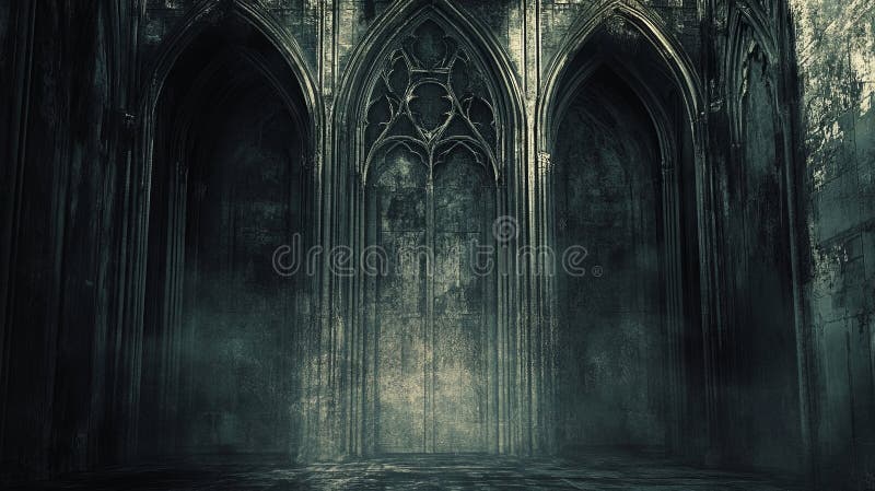 Abstract Background with Gothic and Architectural Elements, Dark and ...