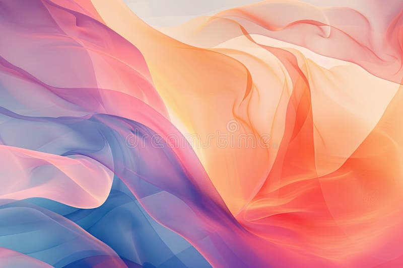 Abstract Background with Gradient Color Transitions, Soft and Fluid Shapes Stock Illustration ...