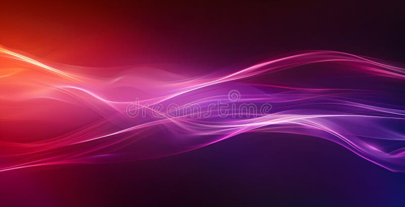 Abstract Purple and Red Gradient with Light Waves Stock Illustration ...