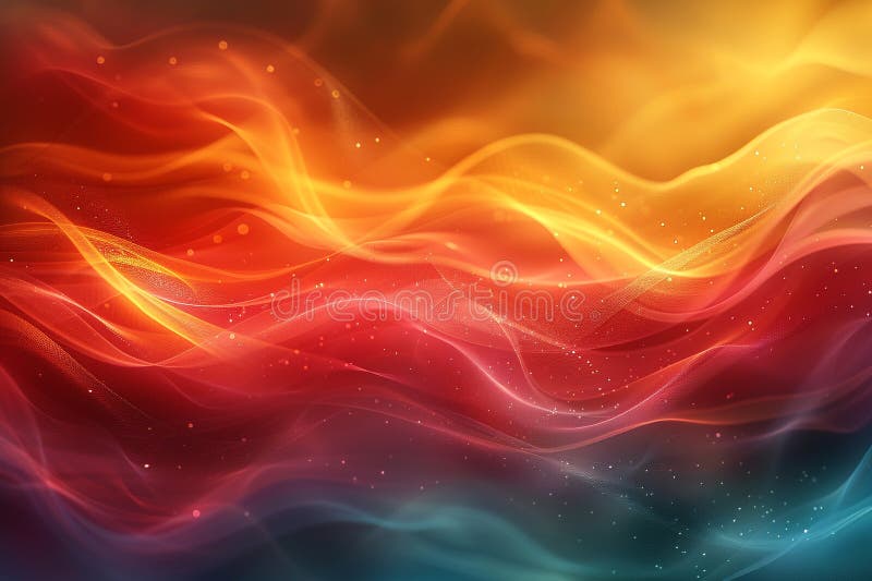 Abstract Background with Gradient Waves of Warm Colors Stock ...