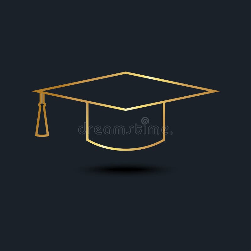 Abstract Background for Graduation Cap,Gold Color,vector Illustrations ...