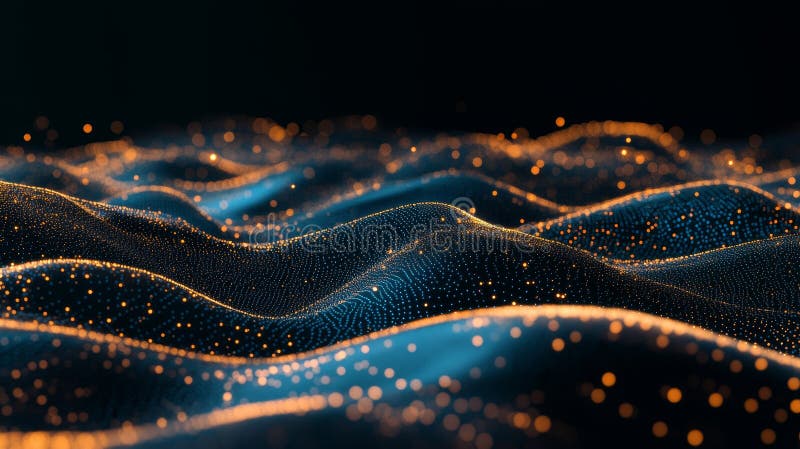 Abstract Background with Graph Made of Dots. Finance Graph with Details ...