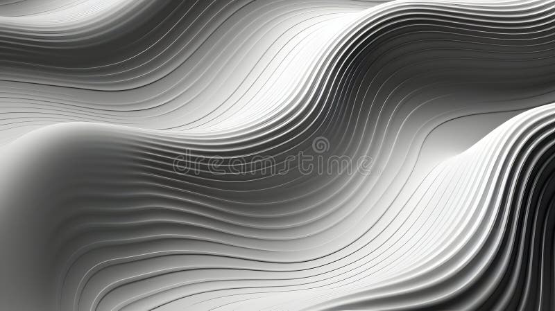 Abstract Background of Gray Wavy Lines, Fantastic Wallpaper. Neural ...
