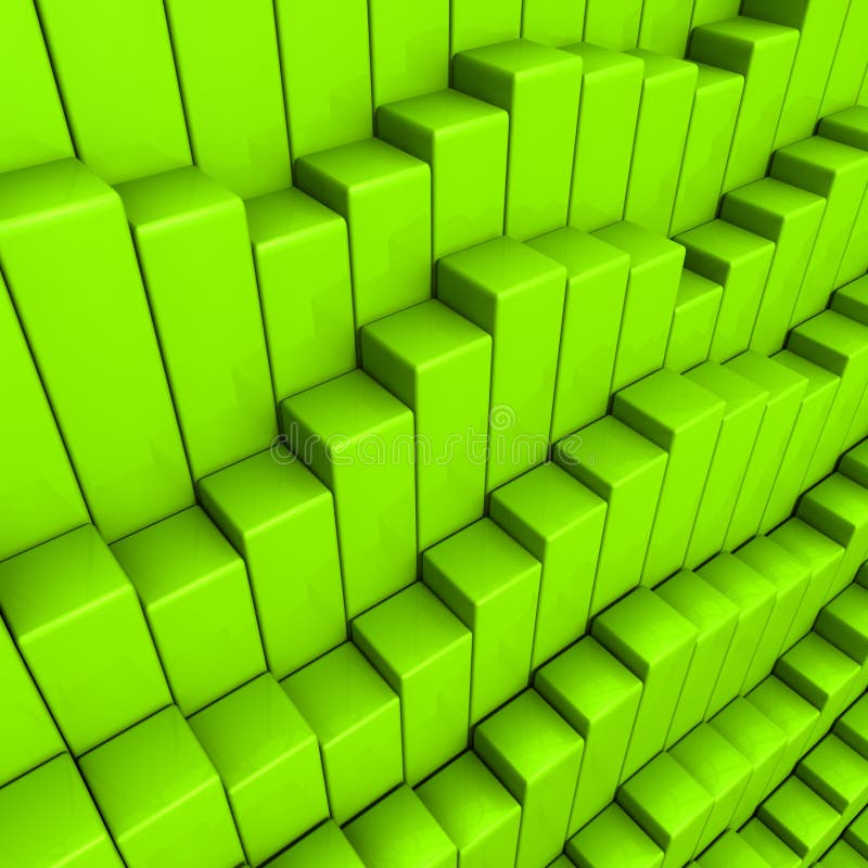 Abstract Background from Green Colored Cubes Stock Illustration ...