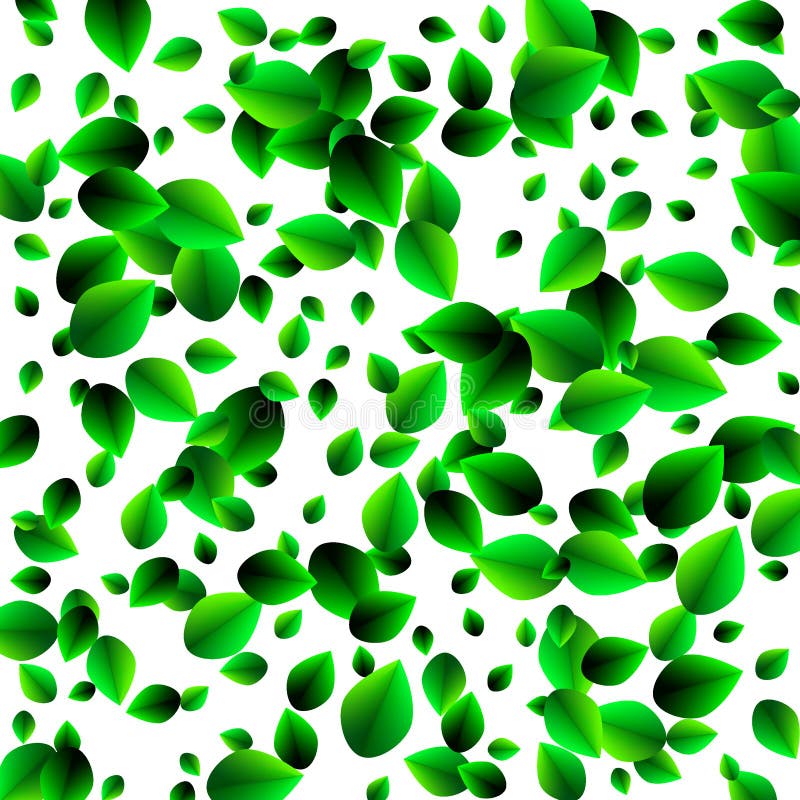Abstract Background with Green Leaf Pattern, Vector Stock Vector ...