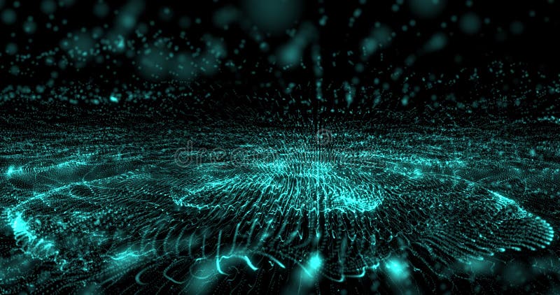 Abstract Background with Green Moving Flying Stripes, Lines, Waves of ...