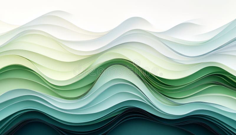 Abstract Background, Green Paper Carved Wave Pattern, Chartreuse and ...