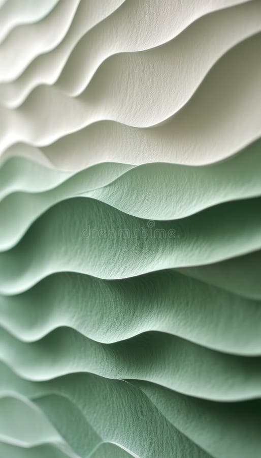 Abstract Background, Green Paper Carved Wave Pattern, Nature Inspired ...