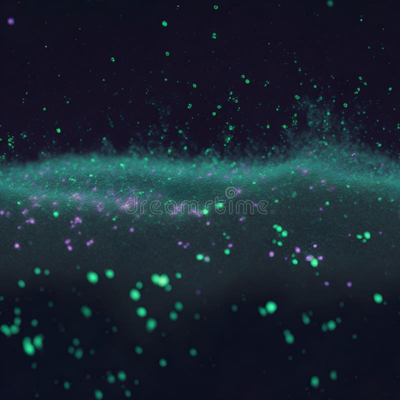 Abstract Background with Green Particles. Created Using Generative AI ...
