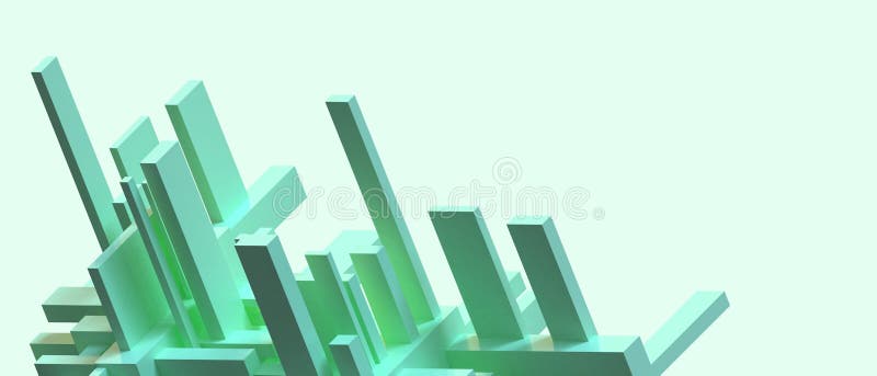 Abstract Background with Green Square Geometric Shapes in Future ...