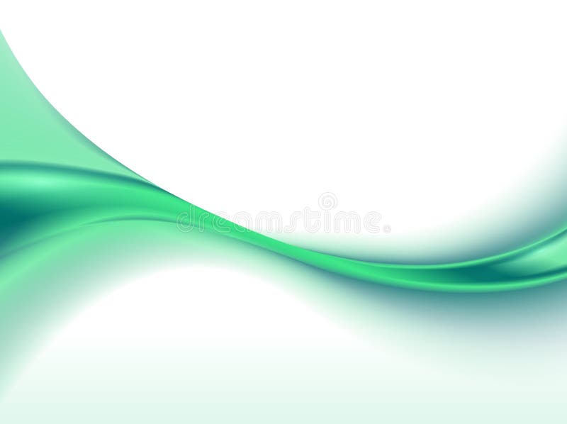 Abstract Background, Green Waves on White Stock Vector - Illustration ...