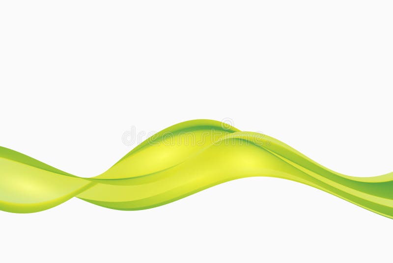 Abstract Vector Background, Green Wavy Lines in the Shape of a Wave ...