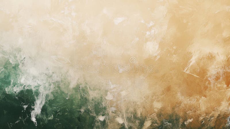 Abstract Background with Green, White, and Beige Paint Strokes Stock ...