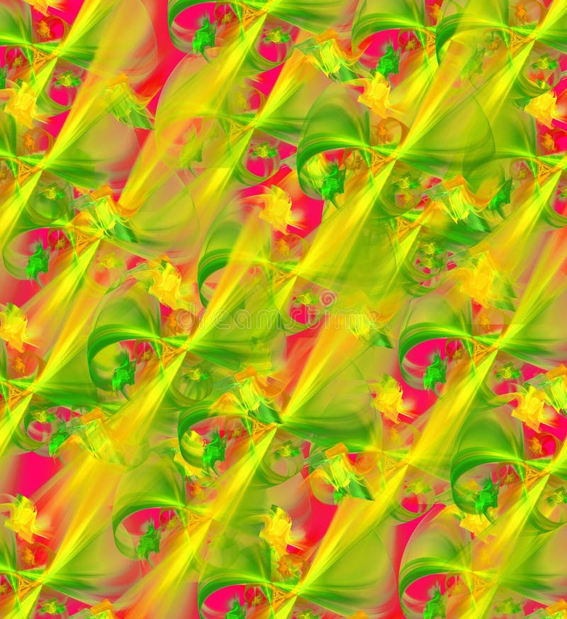 Abstract Background in Green and Yellow. Computer Generated Graphics ...