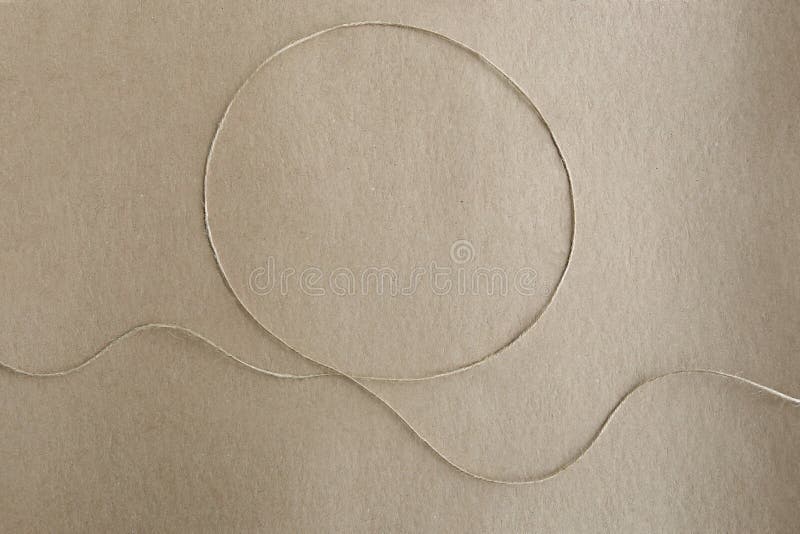 Abstract Line of Twine or Rope on Cardboard Background. Stock Photo ...