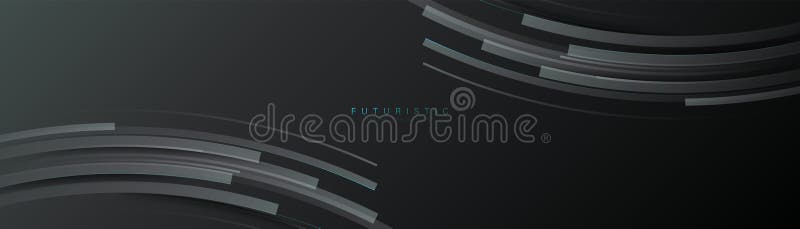 Abstract Background with Grey in Rectangle Curve Lines. Futuristic ...
