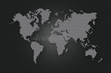 World Map Light Grey Dotted Stock Illustrations – 890 World Map Light ...