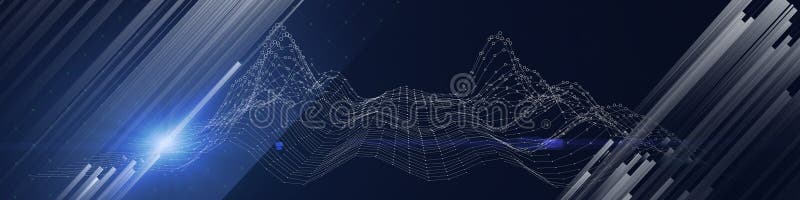 Abstract Background Grid Polygonal Wireframe Graph with Circles and ...