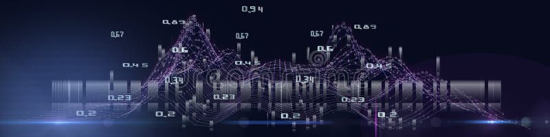 Abstract Background Grid Polygonal Wireframe Graph with Circles and ...