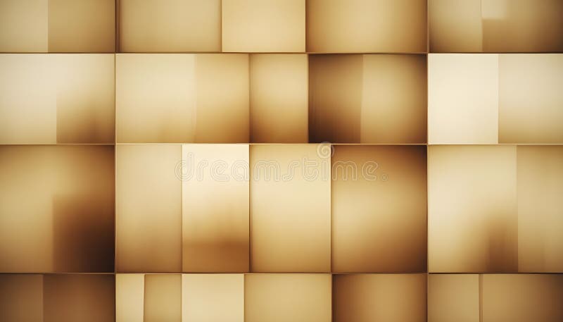 Abstract Background with a Grid of Rectangular Shapes in Shades of Gold ...